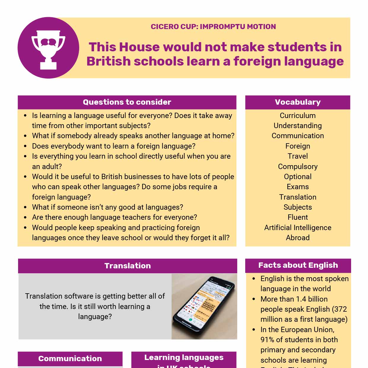 Students in British schools shouldn’t have to learn a foreign language ...